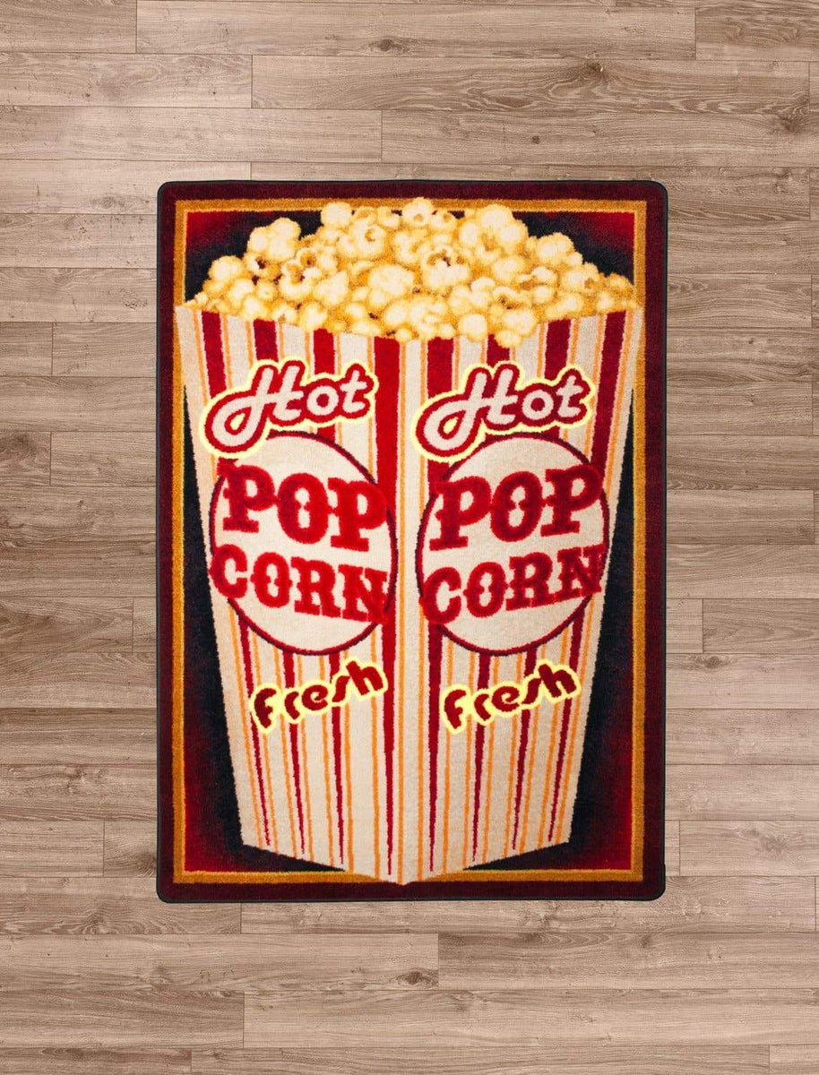 Hot Popcorn Theater Rug | Novelty Rugs | Your Western Decor – Blue ...